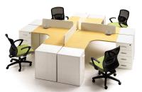 China Modular Office Cubicle Workstations 1200Wx600Dx1050H Customizable Board Wall Partition for sale