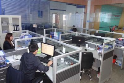 China Full High Office Furniture Partitions / L & T Shaped Office Workstation Table for sale