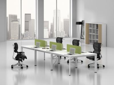 China Cusomized Wooden Material 4 Seats Office Desk Cubicle Multi Color Easy To Install for sale