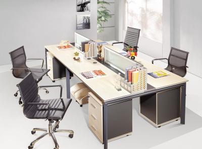 China Cusomized Wooden Material 4 Seats Office Desk Cubicle Multi Color Easy To Install for sale