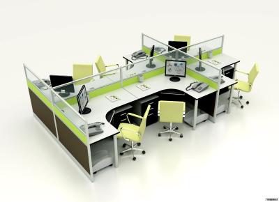 Cina Stazione di lavoro modulare dell'ufficio del cubicolo della divisione della mobilia contemporanea per 6 Seater in vendita