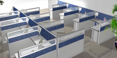 Cina Stazione di lavoro modulare dell'ufficio del cubicolo della divisione della mobilia contemporanea per 6 Seater in vendita