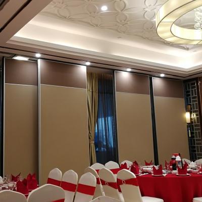 China Akustische feuerfeste bewegliche Trennwände MDF für Bankett Hall keine Boden-Bahn zu verkaufen