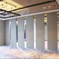 China Folding Removable Soundproof Partition Wall 85mm Thickness Melamine Surface Top Hung System for sale