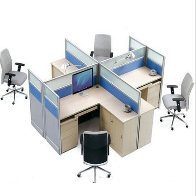 中国 1200mmの高さの音の証拠のオフィス用家具の仕切りは前部スクリーン、側面のキャビネットに一致させました 販売のため