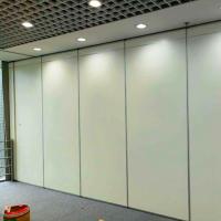 China MDF Laminated Acoustic Movable Partition Wall 65mm 100mm Fireproof Sliding Panel for Hotel for sale