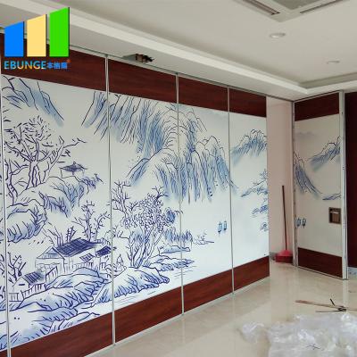 Cina Ristorante che fa scorrere il muro divisorio di cuoio di rivestimento della pittura delle divisioni del fono assorbente in vendita
