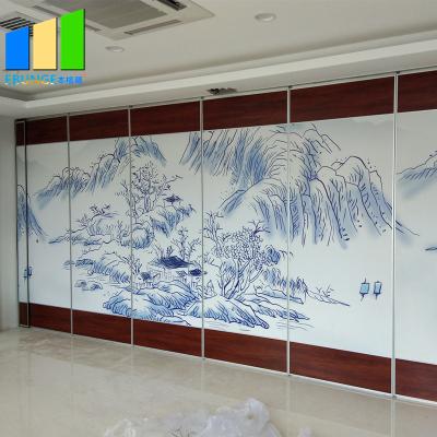 Cina Ristorante che fa scorrere il muro divisorio di cuoio di rivestimento della pittura delle divisioni del fono assorbente in vendita