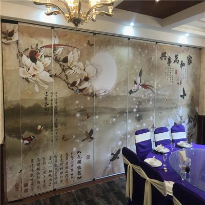 Cina Superficie di stampa operabile mobile del paesaggio delle pareti dei muri divisori di Ebunge per il ristorante dell'alta società in vendita