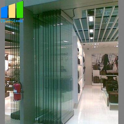 Cina Sistema operabile Frameless di vetro piegante del divisore in vetro della porta di piegatura dei muri divisori dell'ufficio pieghevole 12mm in vendita