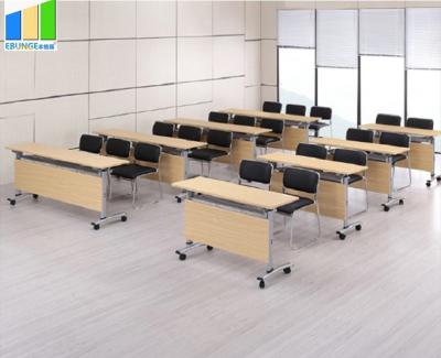 China Ebunge Office Meeting Training Folding School Table Folding Desk With Wheels for sale