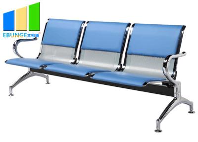 Cina Sedie aspettanti di cuoio dell'aeroporto d'acciaio commerciale del banco 3-Seater in vendita