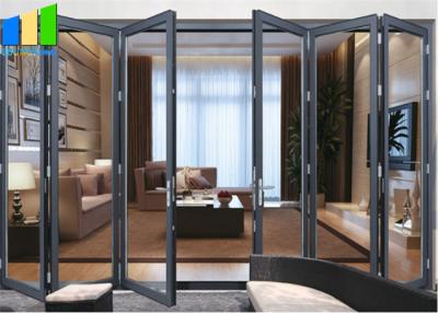 Cina Le porte Bifold insonorizzate hanno temperato le porte pieganti di alluminio di vetro in vendita