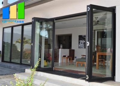 Cina 2.0mm Aluminum Folding Door Double Tempered Glass Accordion Door For Veranda in vendita