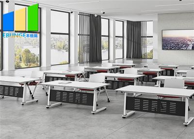 Cina 1600mm Mobile Foldable Office Desk School Training Room Table With Storage Layer in vendita