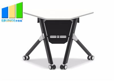 China School College Study Desks Training Room Stackable Tables With Castors for sale