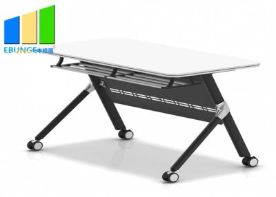 China School College Study Desks Training Room Stackable Tables With Castors for sale