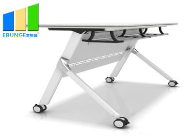 China School College Study Desks Training Room Stackable Tables With Castors for sale