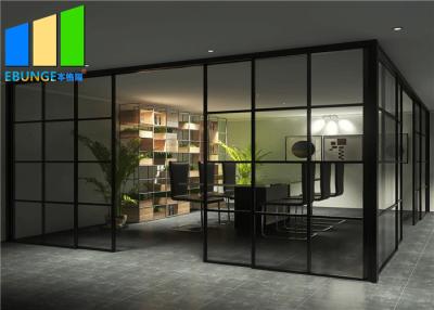 China Schalldichtes Innenbüro-Aluminiumglaswand-Trennwand mit Fensterladen zu verkaufen