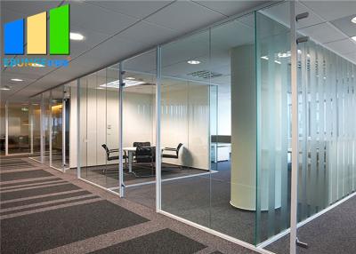 China 12MM Büro-ausgeglichenes Glaswand-Klarglas-Aluminiumrahmen-Trennwand zu verkaufen