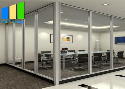Cina Interior Room Divider Aluminum Frame Single Glass Partition Wall For Office Meeting Room in vendita