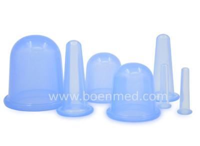 China Manufacturer  With CE & ISO13485 Certificate Shell Shape Silicone Cupping Set 7PCS Physiotherapy Silicone Cupping Jar for sale