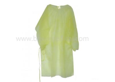 China Disposable Isolation Gown，Material: PP non woven 16g/sq.m-50g/sq.m. Color: white, yellow, blue, green, dark green for sale