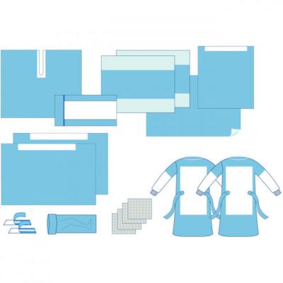 China Disposable Sterile HIP Pack Sterile Surgical Gown Set With Mayo Stand Cover And Instrument Table Cover for sale