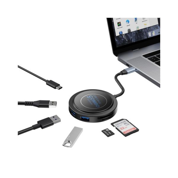 Circulaire Multiple USB C Hub Absorption magnétique Pour ordinateurs portables Téléphones mobiles Consoles de jeux