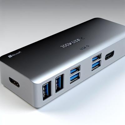 중국 맥북 서피스 프로용 USB 3.0 포트 4개와 함께 100W USB C 허브 판매용