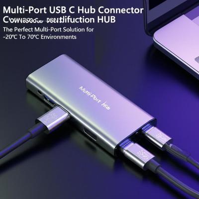 China Multi-Port USB C Hub Connector Mutilfunction HUB The Perfect Multi-Port Solution for -20°C To 70°C Environments for sale
