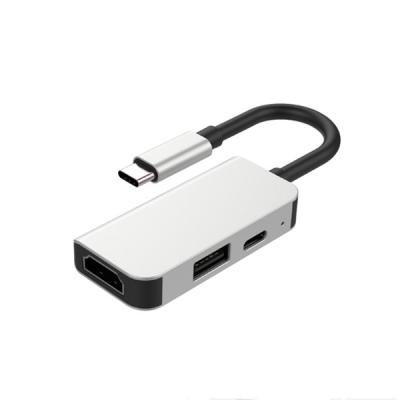 China 3 In 1 USB Type C Hub Type Multiport Docking Station for sale