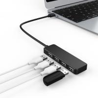 China Ultra Slim Desk Computer Powered 4 Port USB 2.0 Splitter for sale