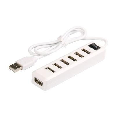 China Computador preto e branco com 7 portas ABS Hub USB 2.0 de plástico à venda