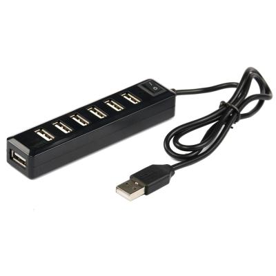 China Computador preto e branco com 7 portas ABS Hub USB 2.0 de plástico à venda