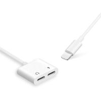 China Universal 2 In 1 Audio RoHS Lightning Adapter Cable for sale