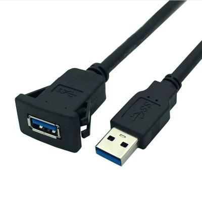 Cina Car Truck 3ft 1m Snap Flush Mount Cable di estensione della porta USB in vendita