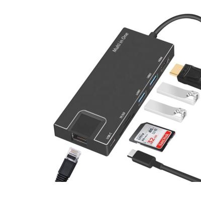 China 5 Gbps 4K HDMI TF Card Reader USB C Docking Station for sale