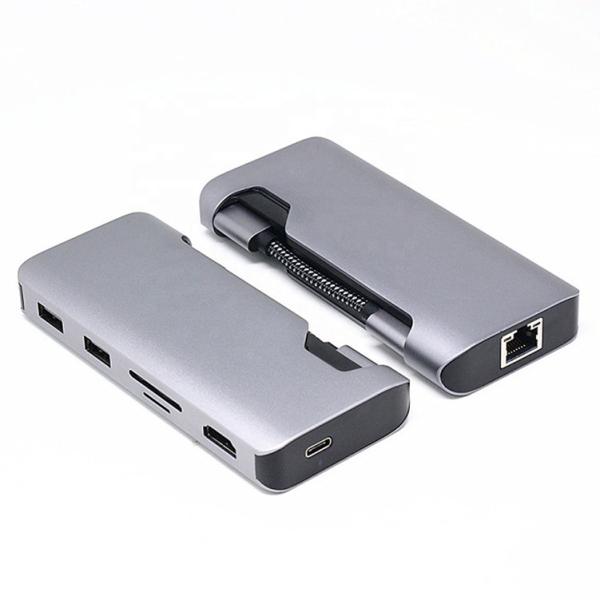 7 en 1 PD de charge câble caché station d'accueil USB C