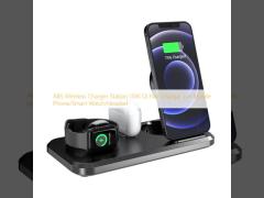 ABS 無線充電ステーション 15W Qi 携帯電話/スマートウォッチ/ヘッドセット用 急速充電器