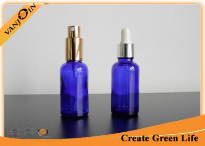 Cina Piccole bottiglie del vetro scuro del blu di cobalto 30ml per gli oli essenziali, contenitori di vetro dell'olio essenziale in vendita