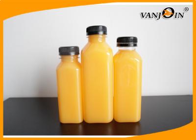 Cina bottiglie di plastica quadrate francesi del succo di 250ml 350ml 500ml con i coperchi, bottiglia per il latte dell'animale domestico in vendita