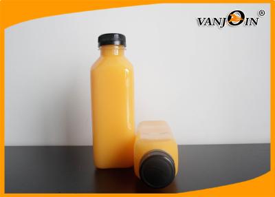 Cina BPA liberano le bottiglie di plastica dell'ANIMALE DOMESTICO quadrato francese 8oz/12oz/16oz per i piccoli recipienti di plastica del succo in vendita