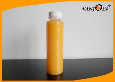 Cina 400ml svuotano le bottiglie di plastica cilindriche del succo con i cappucci, chiare bottiglie di plastica riciclate in vendita