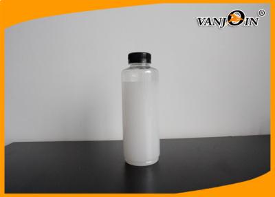 Cina 450ml rimuovono le bottiglie di plastica del succo all'ingrosso con il coperchio a vite nero, bottiglie su ordinazione della plastica dell'ANIMALE DOMESTICO in vendita