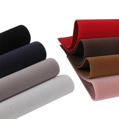 Cina Waterproof Solid Matte 1.2-1.3 Mm Doubleside Flocking Leatherette Wholesale Faux Leather Fabric For Shoes in vendita