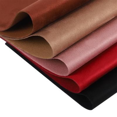 Cina 100% Synthetic Imitated Leather Suede Waterproof Shoe Velveteen Leatherette Fabric Polyester Material in vendita
