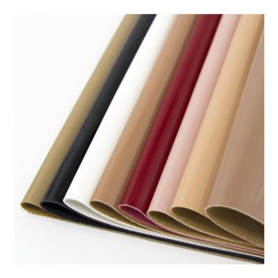 中国 Abrasion-Resistant Patent PU Leather Material Vinyl For Patent Leather Shoes Women 販売のため