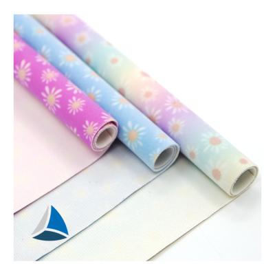 Cina Abrasion-Resistant Flocking Printed Holographic PU Synthetic Leather For Shoe Making in vendita