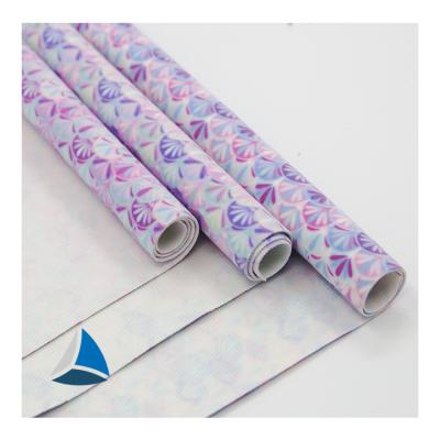 Cina Abrasion-resistant floral faux leather sheets material for making shoes leather lynx in vendita